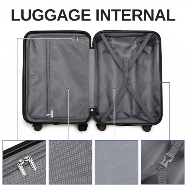 K2391L - British Traveller 24 Inch Durable Polycarbonate and ABS Hard ...