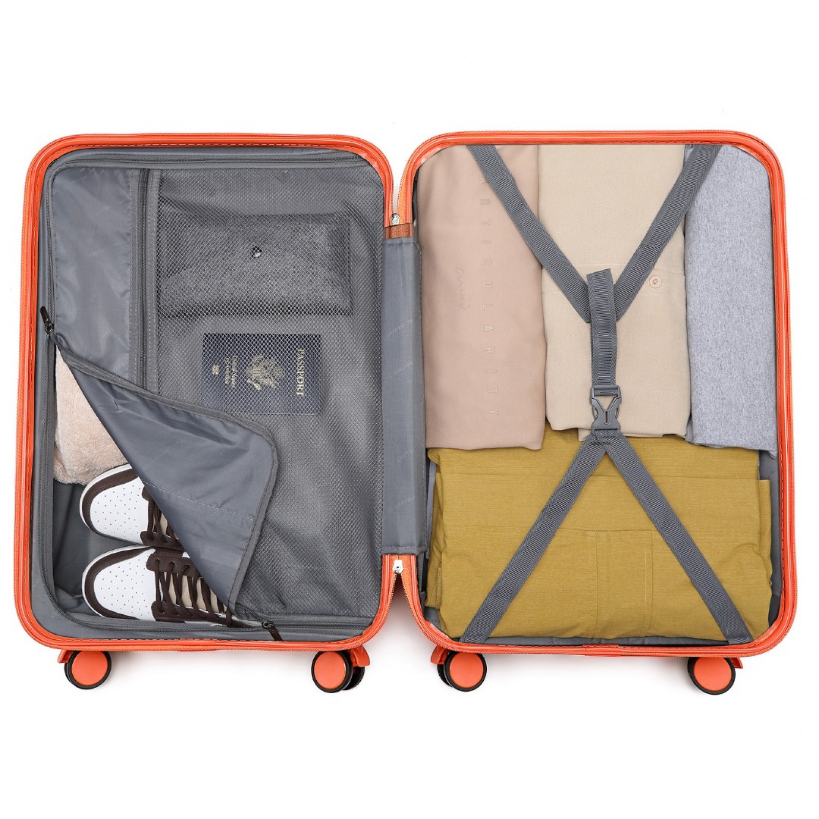 K2391L - British Traveller 20 Inch Durable Polycarbonate and ABS Hard ...