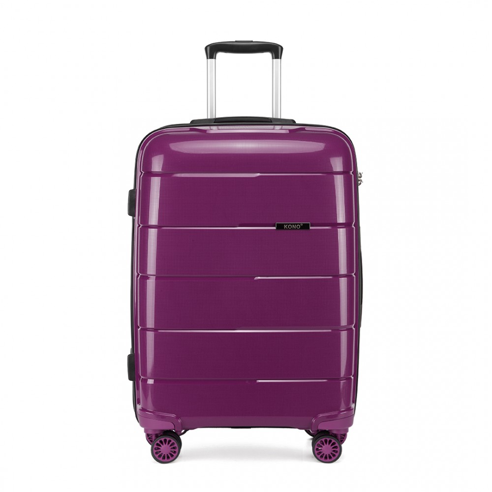 K1997L - KONO 28 INCH HARD SHELL PP SUITCASE - PURPLE