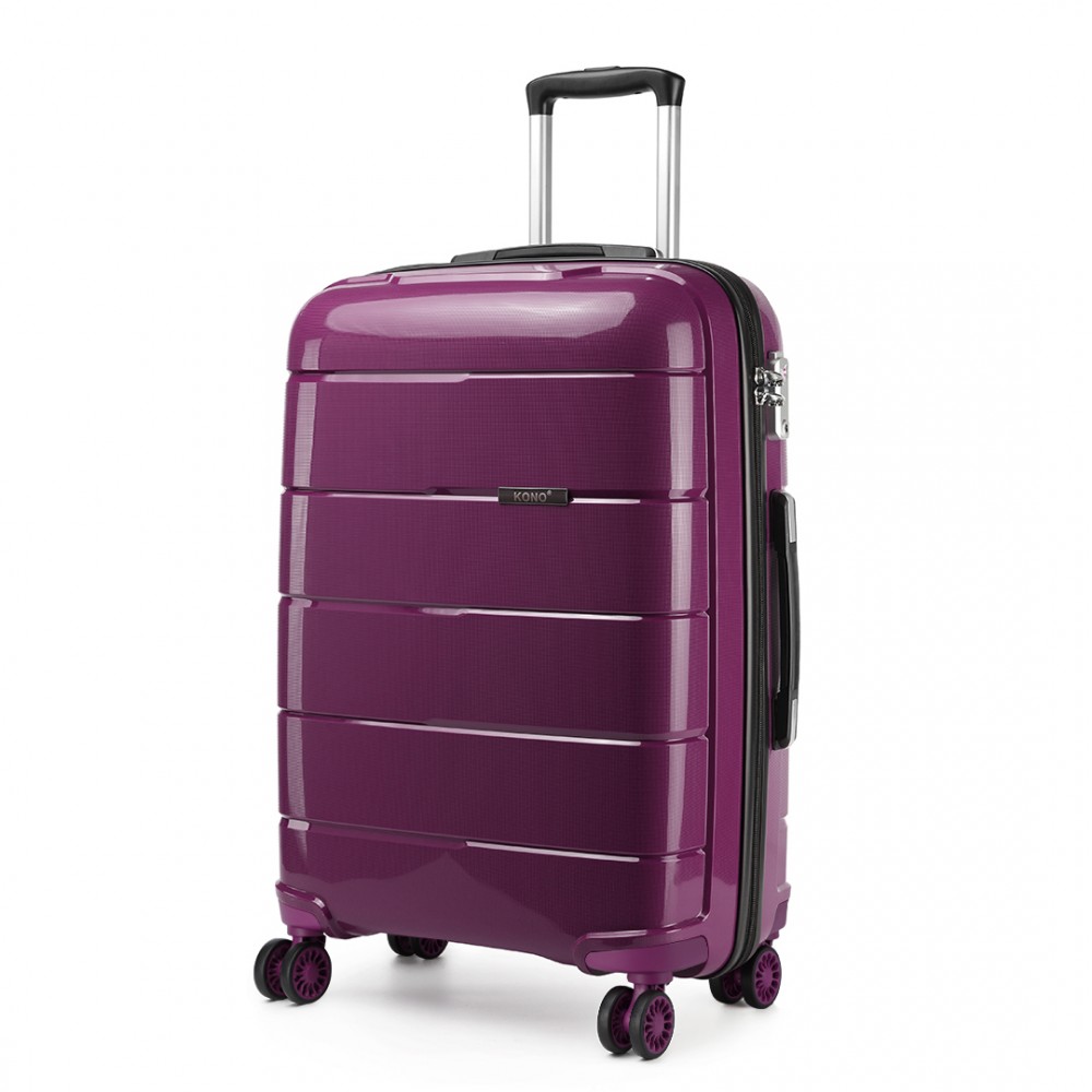 K1997L - KONO 28 INCH HARD SHELL PP SUITCASE - PURPLE