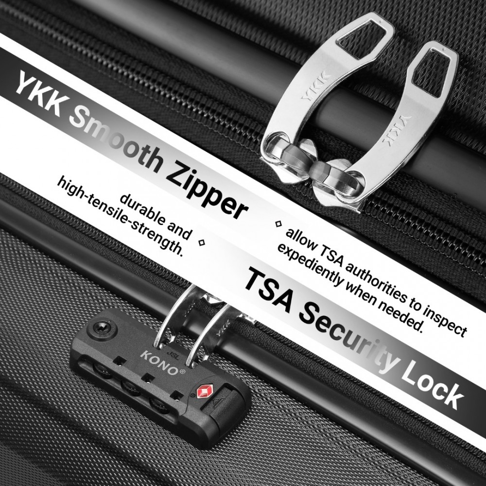 K1871-1L - Kono ABS 16 Inch Sculpted Horizontal Design Cabin Luggage ...