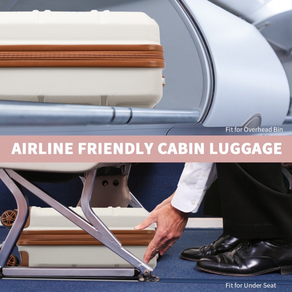 K1871-1L - Kono ABS 16 Inch Sculpted Horizontal Design Cabin Luggage ...