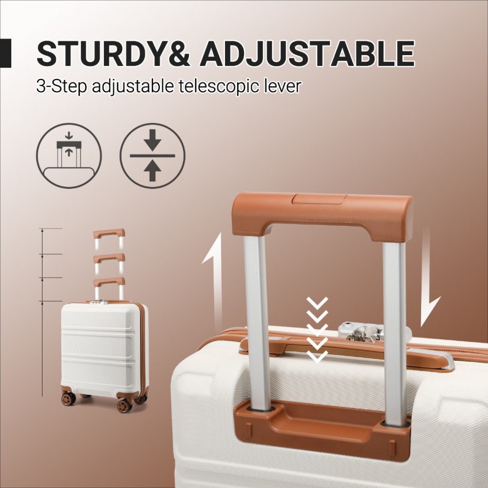 K1871-1L - Kono ABS 16 Inch Sculpted Horizontal Design Cabin Luggage ...