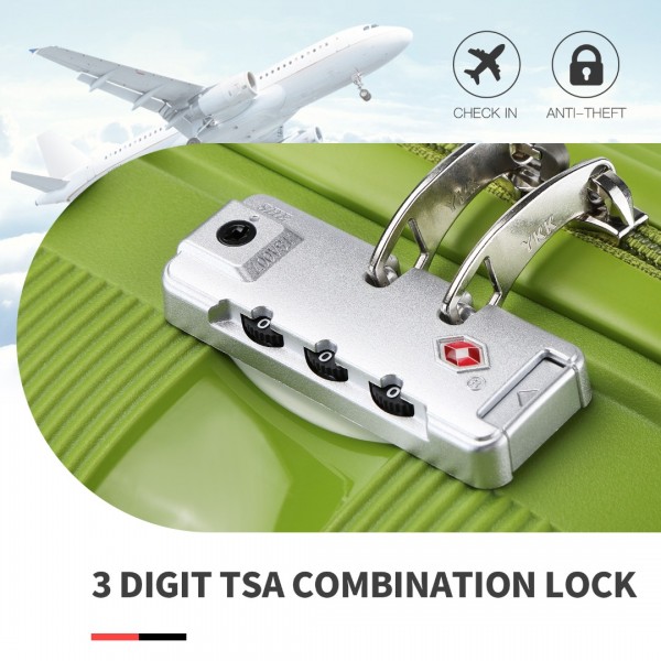 K2092L - Kono Bright Hard Shell PP Suitcase With TSA Lock And Vanity Case 4 Pieces Set - Classic ...