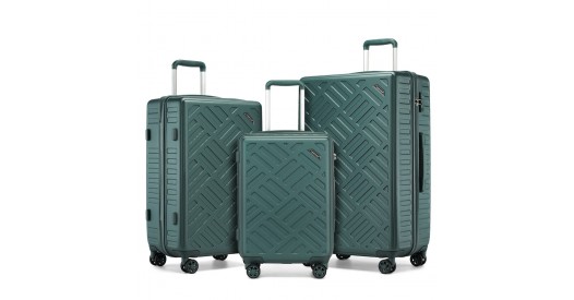 KSS2495 - Supercase 3-Piece Sleek Geometric Pattern Hard Shell ABS+PC ...